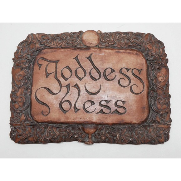 Dryad Design | Wall Decor | Vintage Goddess Bless Wall Plaque Dryad ...
